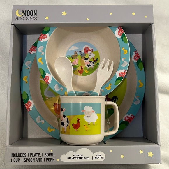 Moon & Stars | Dining | Moon Stars Childs 5 Piece Dinnerware Set Wfarm ...